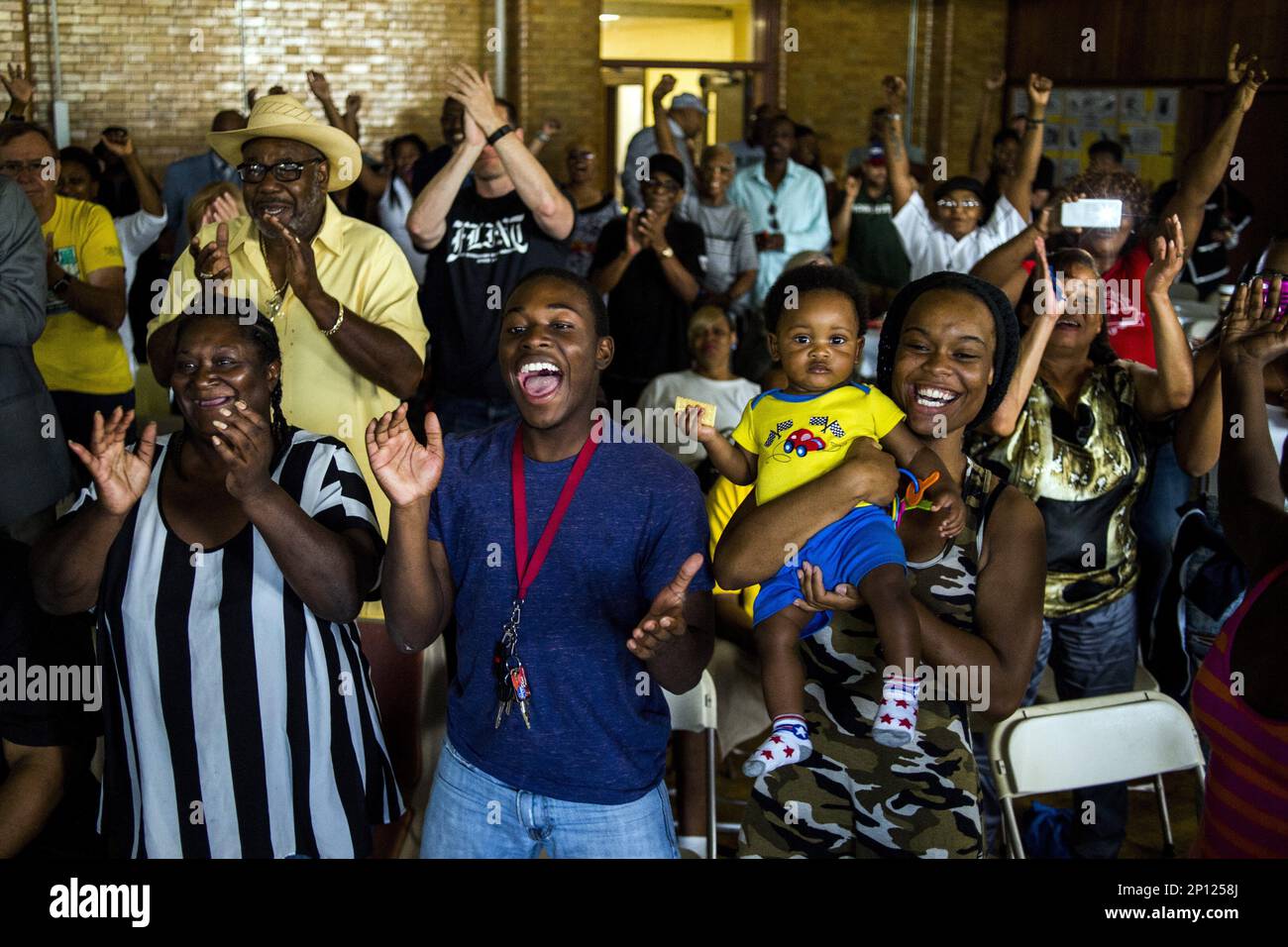 Flint resident Marcella Adams, Claressa's mother, left, Dusable Lewis ...