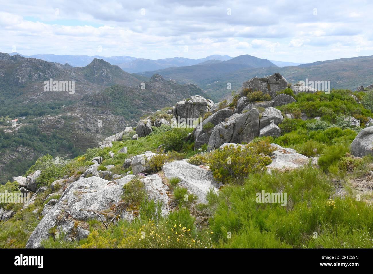 Castle ruins of Castro Laboreiro, Peneda Geres National Park, portugal ...