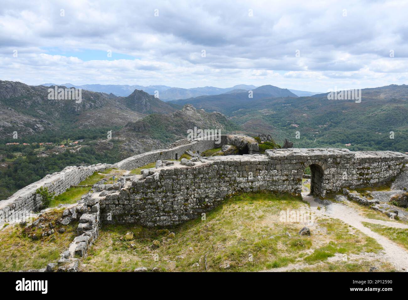 Castle ruins of Castro Laboreiro, Peneda Geres National Park, portugal ...