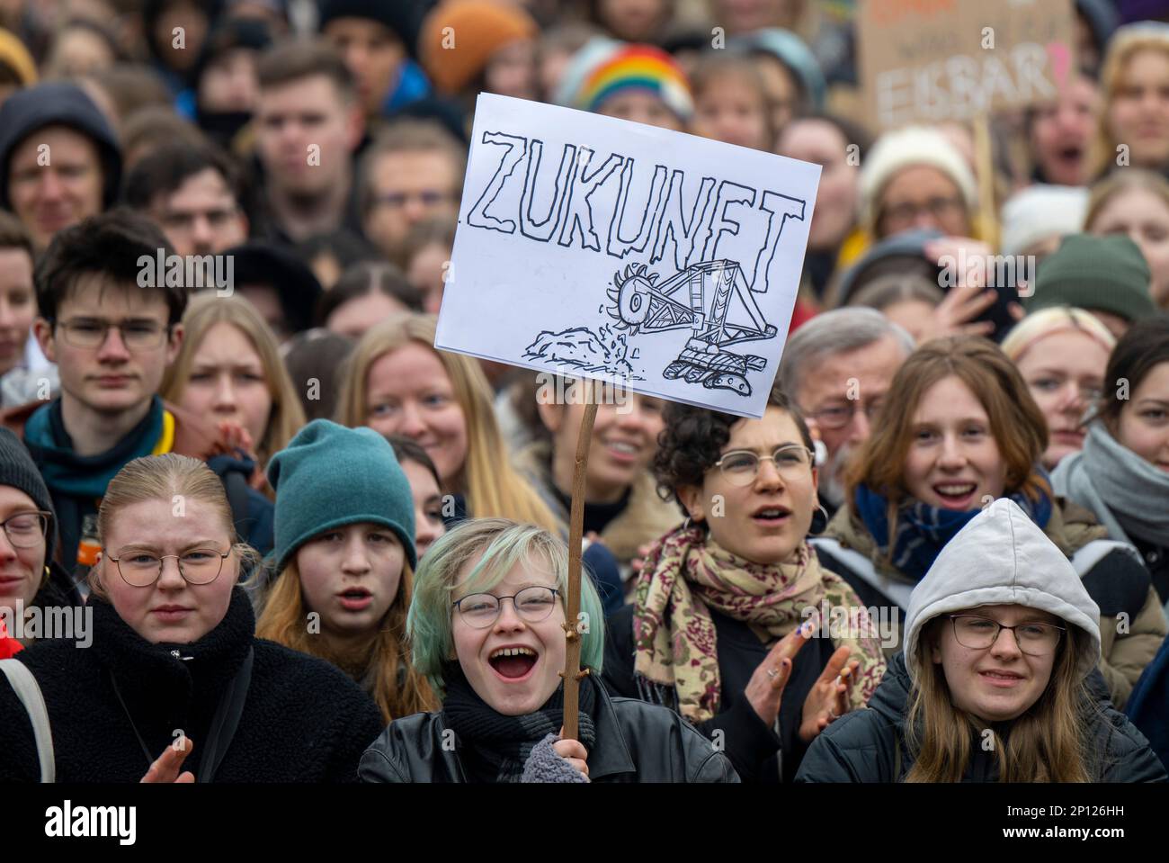 Berlin, Germany. 03rd Mar, 2023. A participant in the Fridays for ...