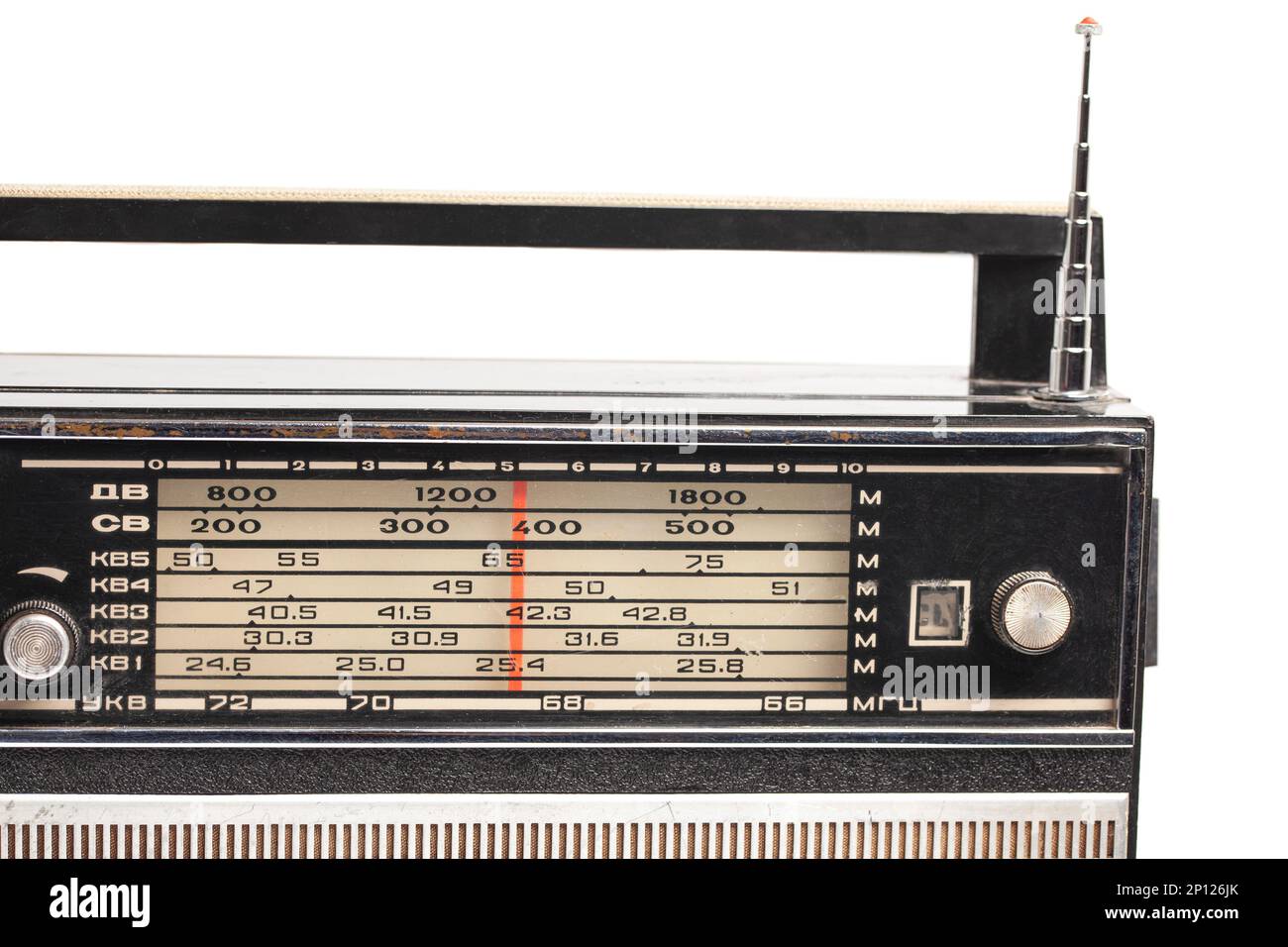 Old transistor radio isolated on white Stock Photo - Alamy