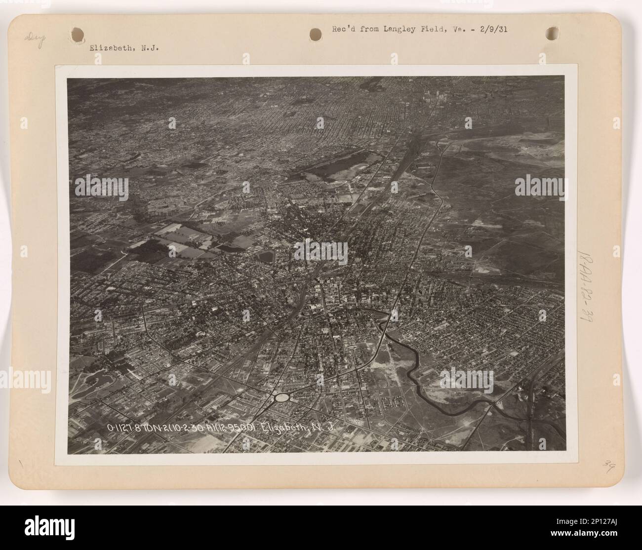 New Jersey - Elizabeth, Aerial Photograph Stock Photo - Alamy