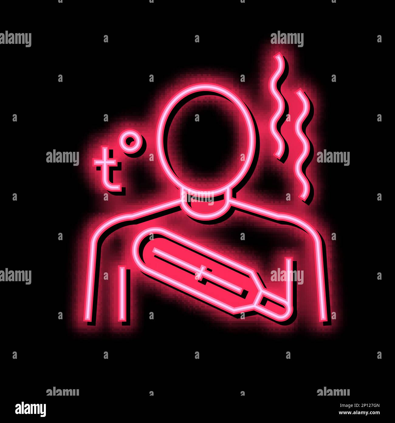 body high temperature neon glow icon illustration Stock Vector Image ...