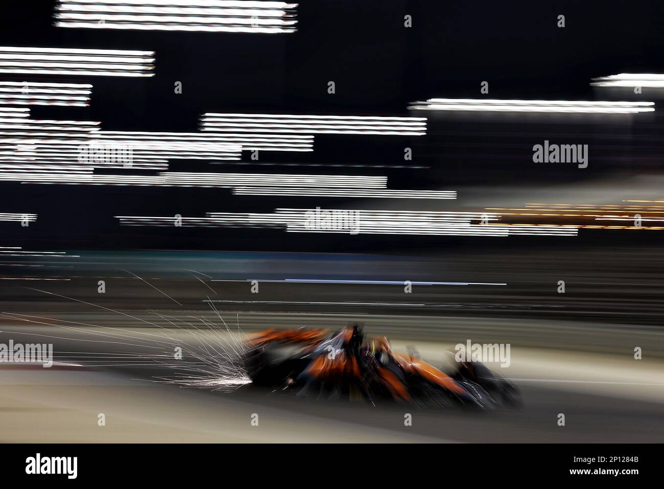 Oscar Piastri (AUS) McLaren MCL60 sends sparks flying. Formula One ...