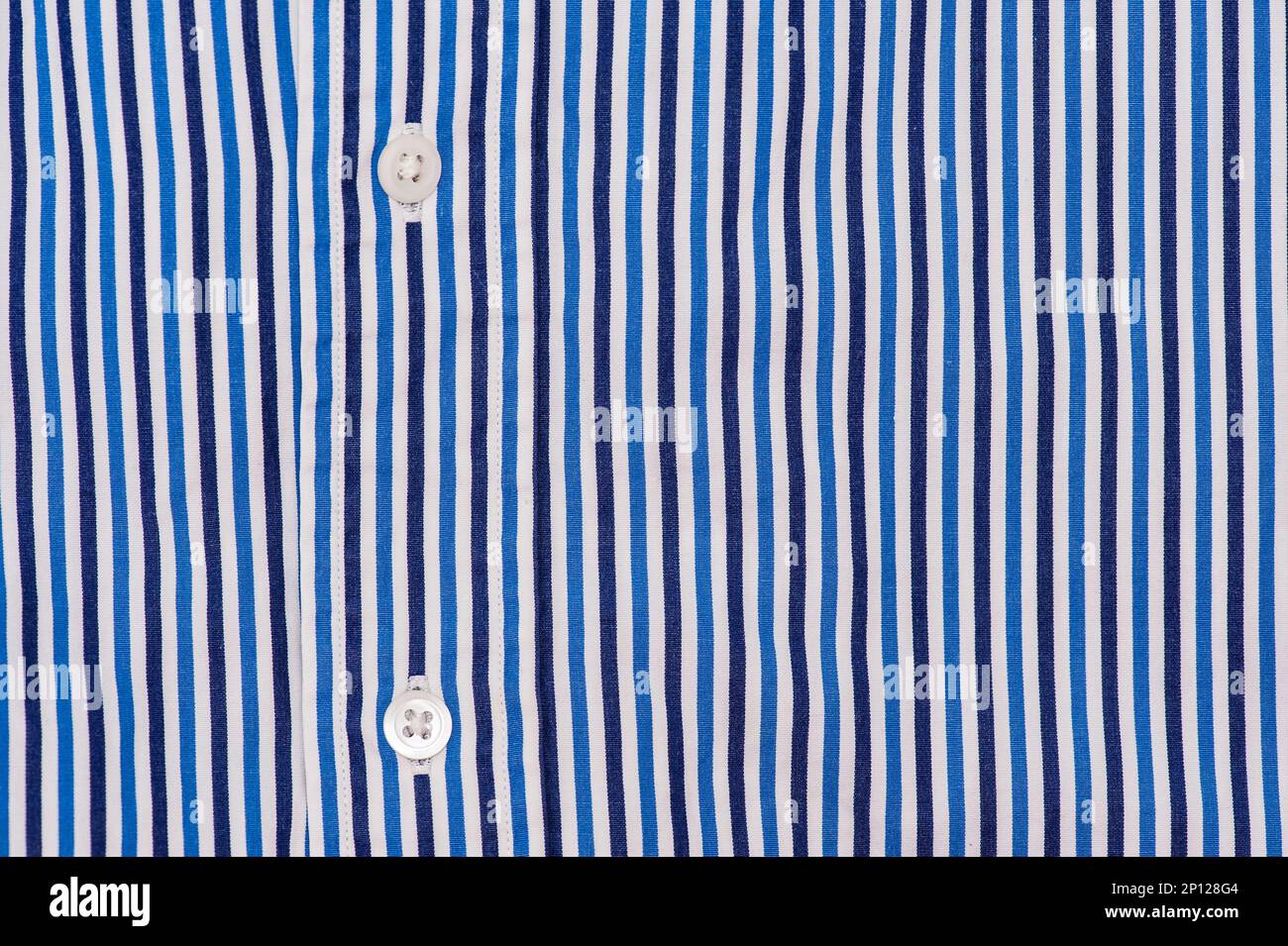 Fabric shirt with vertical stripes blue, light blue and white texture ...
