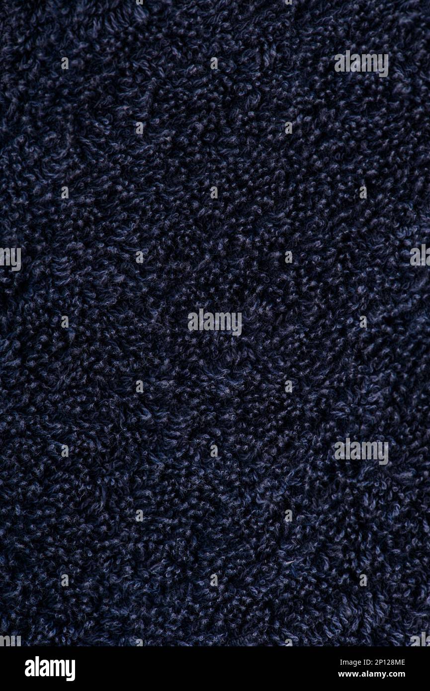 Dark blue cotton terry cloth texture, background Stock Photo - Alamy