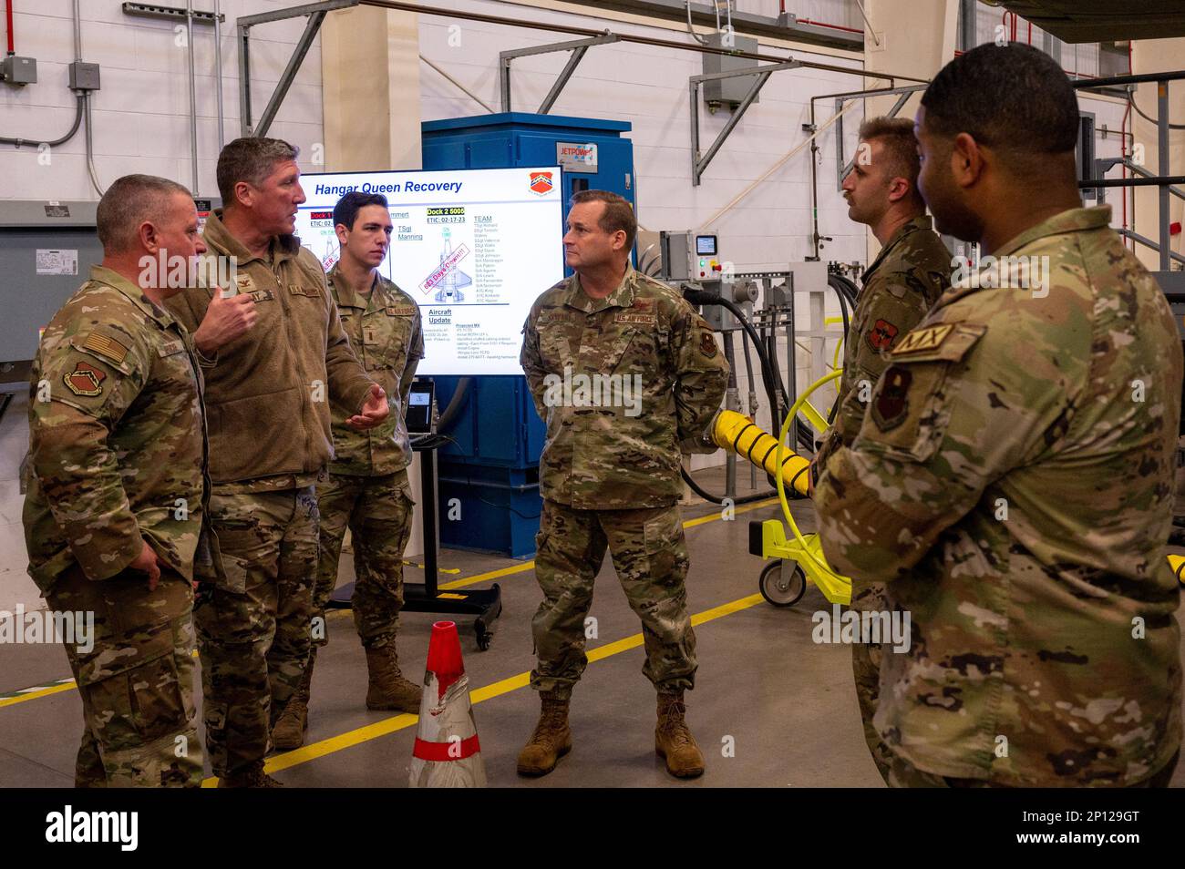 Maj. Gen. Phillip Stewart, 19th Air Force commander (center), and Chief ...