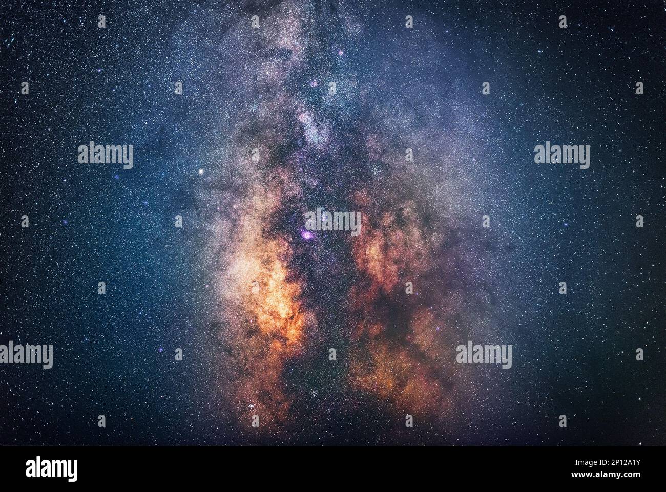 The center of the milky way galaxy. Astronomic photography Stock Photo ...