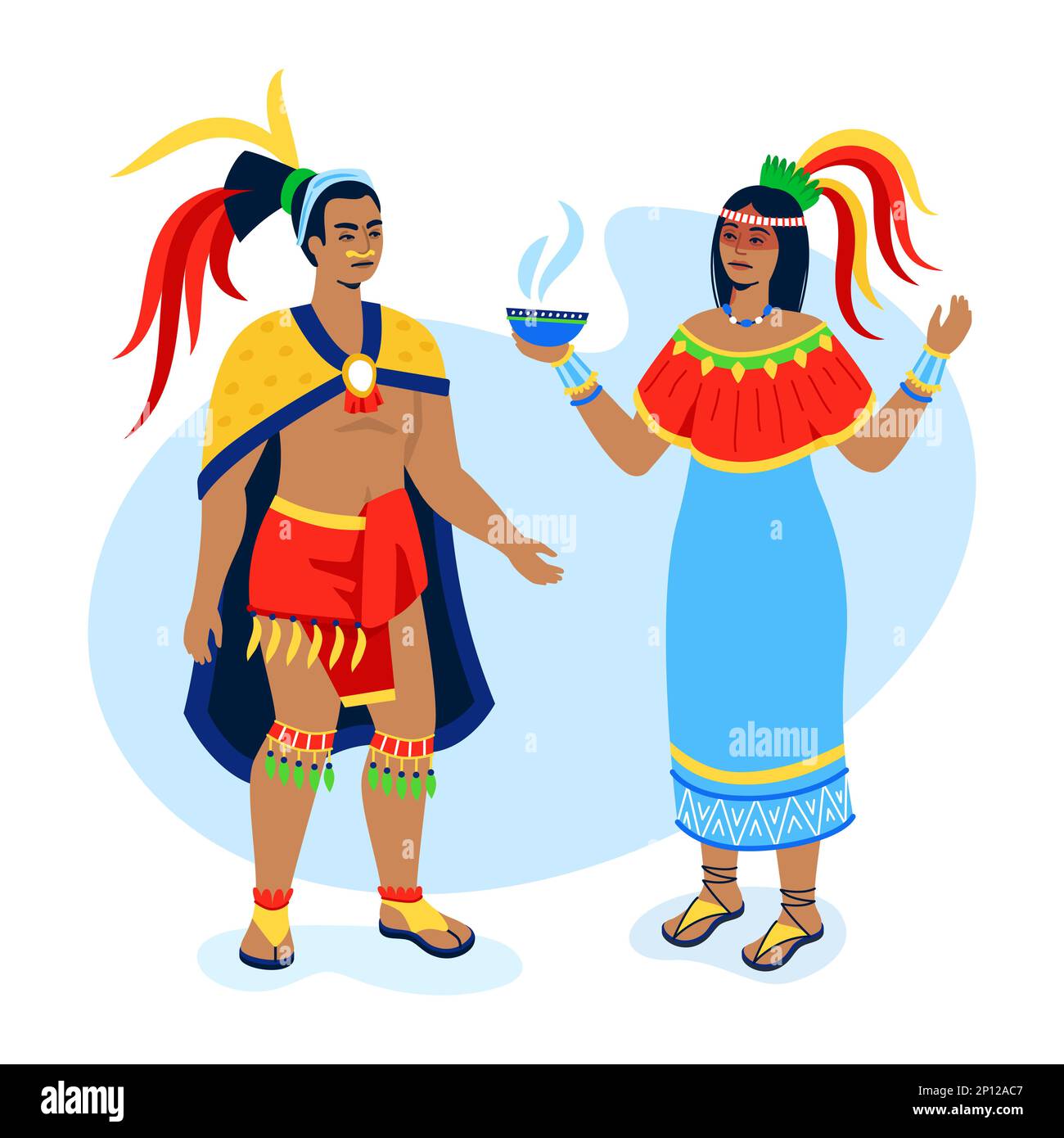 Chief and woman - modern colored vector illustration Stock Vector Image ...