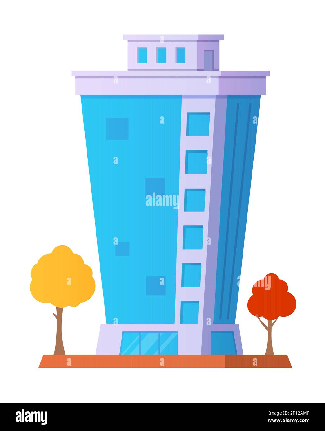 Glass office - modern flat design style single isolated image Stock ...