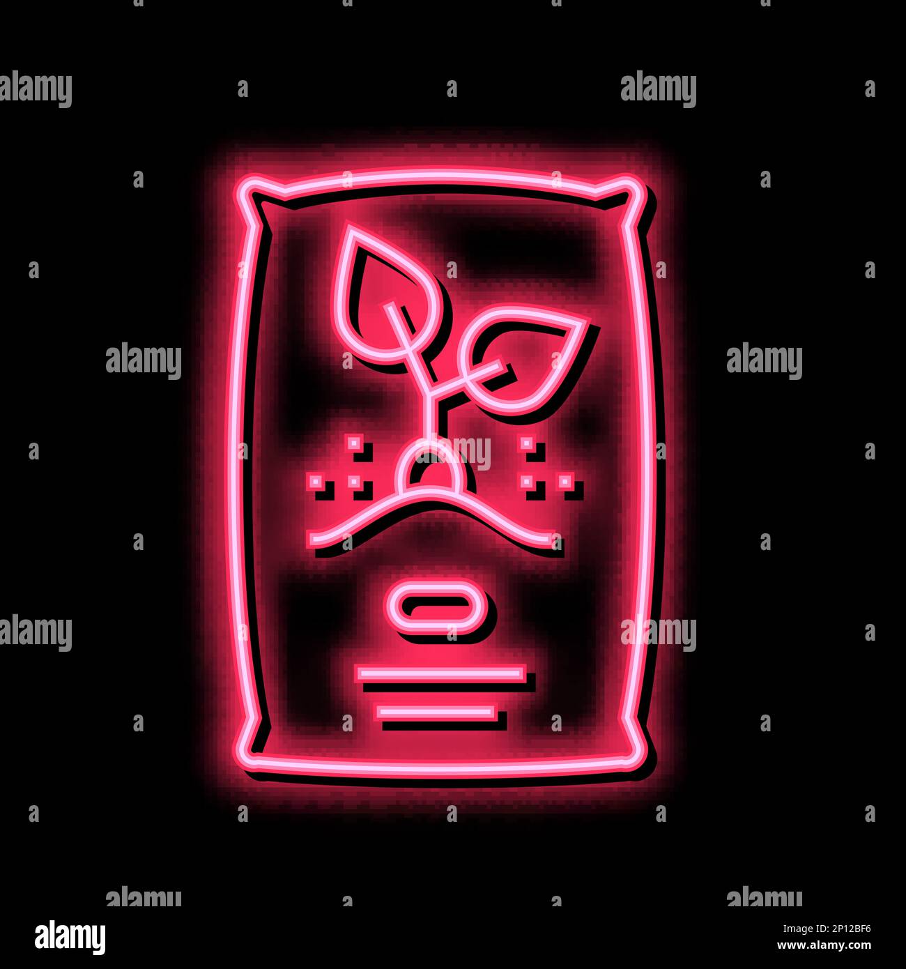 seeds bag neon glow icon illustration Stock Vector Image & Art - Alamy
