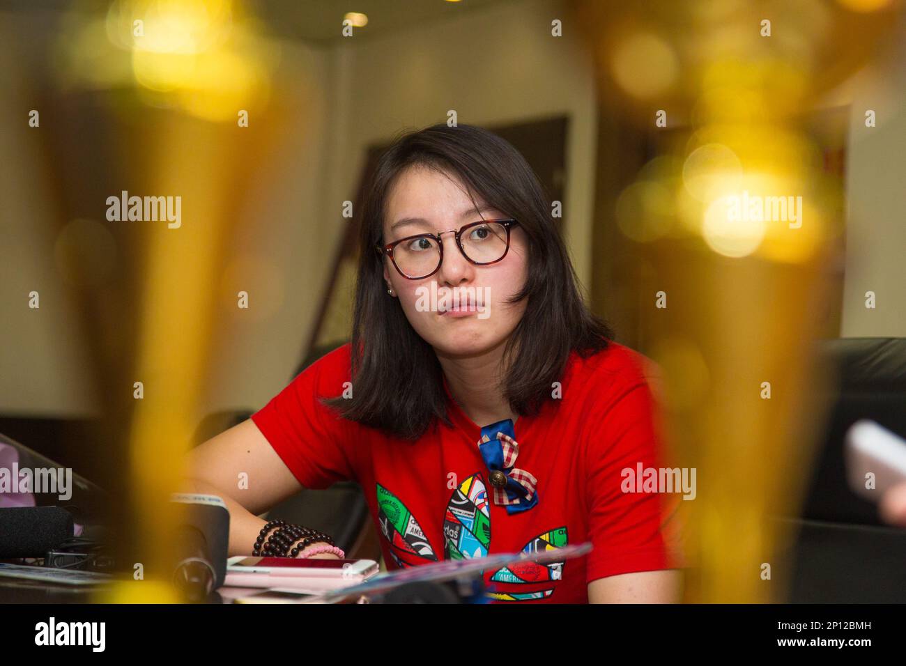 Chinese swimmer Fu Yuanhui who won the bronze medal in the women's 100m ...