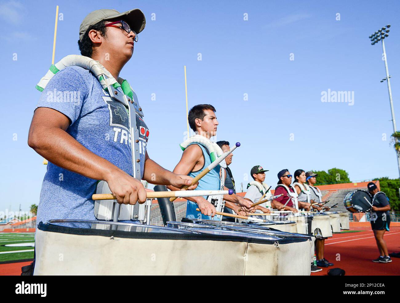 High School Marching Band Practice