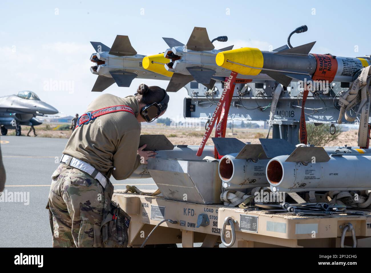 U.S. Air Force Senior Airman Amanda Godfrey, with the 77th ...