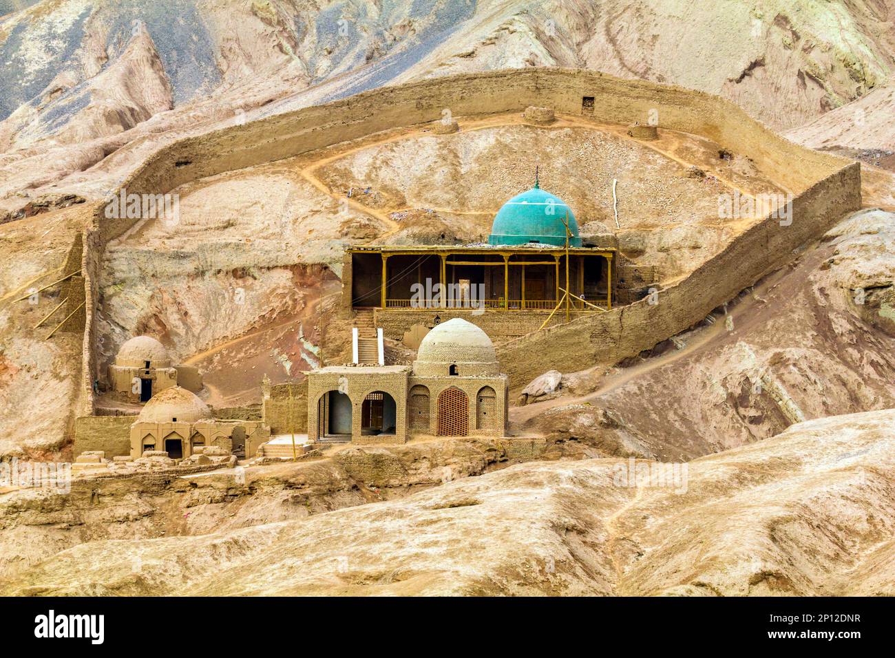 Very old mosque in Toyuq village. Toyuq is an Islamic pilgrimage centre ...
