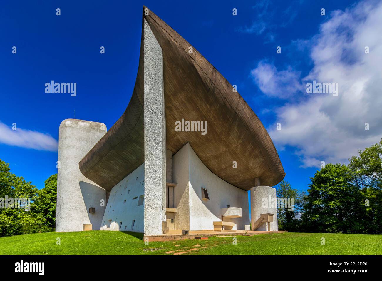 Iconic chapel Notre Dame du Haut or Ronchamp chapel designed by Swiss ...
