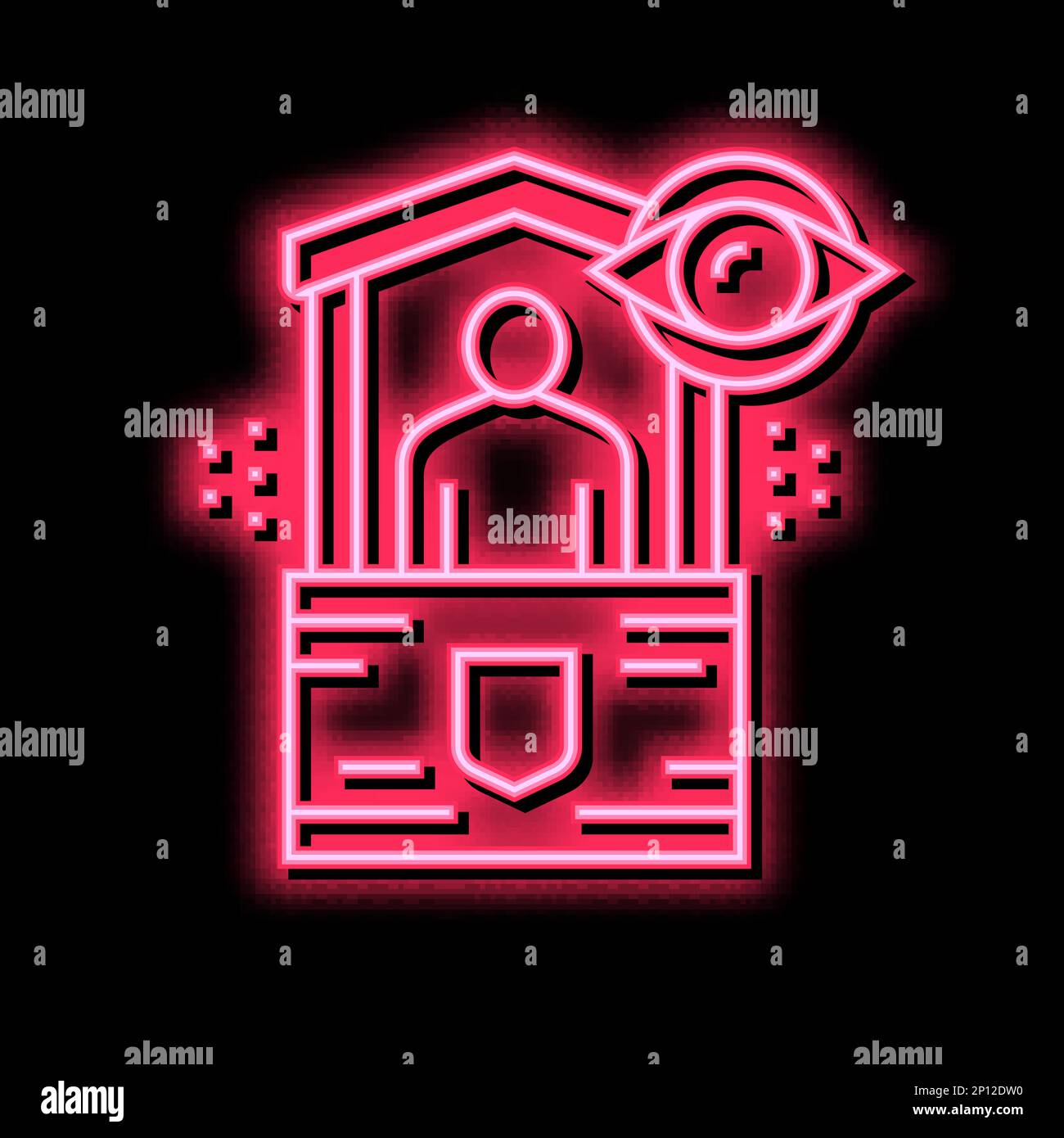 security post neon glow icon illustration Stock Vector Image & Art - Alamy