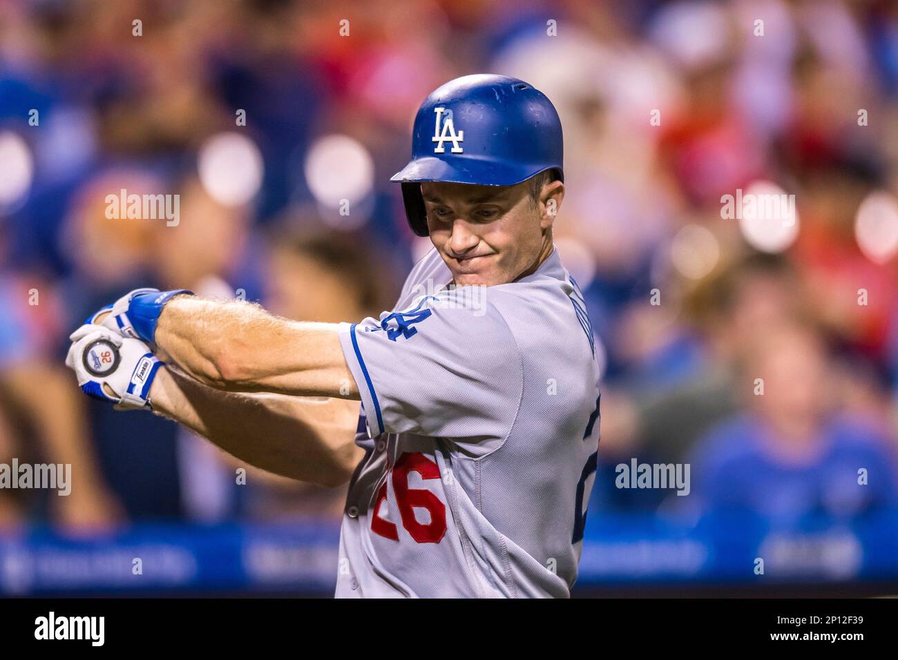 16 August 2016: Los Angeles Dodgers second baseman Chase Utley (26 ...