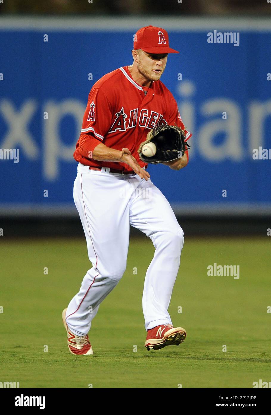 15 Aug. 2016: Los Angeles Angels of Anaheim left fielder Nick Buss (3 ...