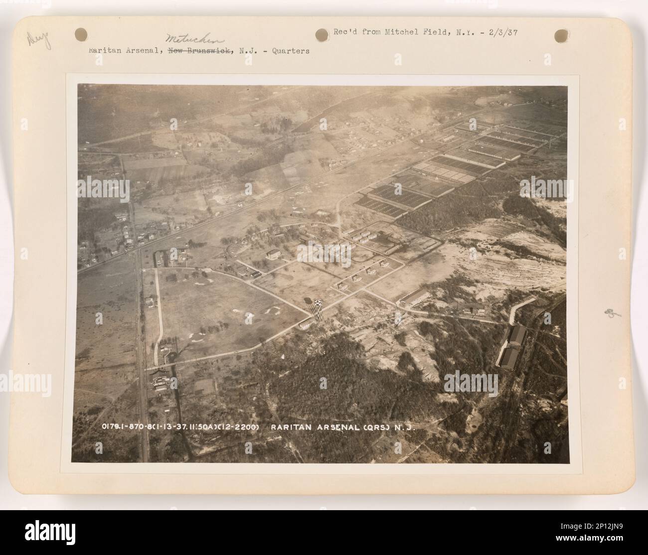 New Jersey - Metuchen, Aerial Photograph Stock Photo - Alamy