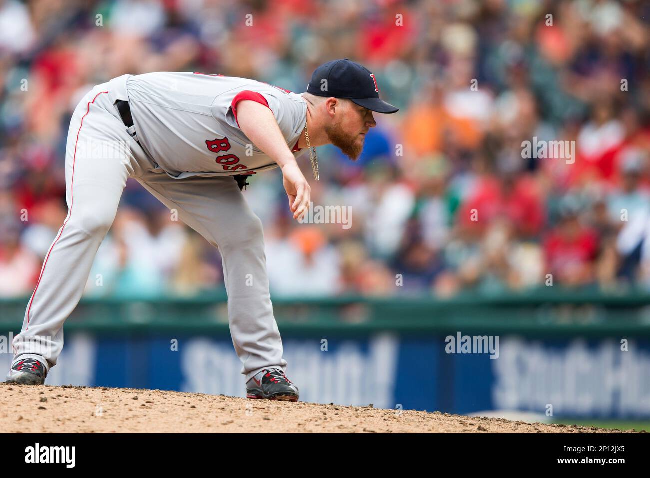 15 August 2016: Boston Red Sox Pitcher Craig Kimbrel (46) [7622] looks ...