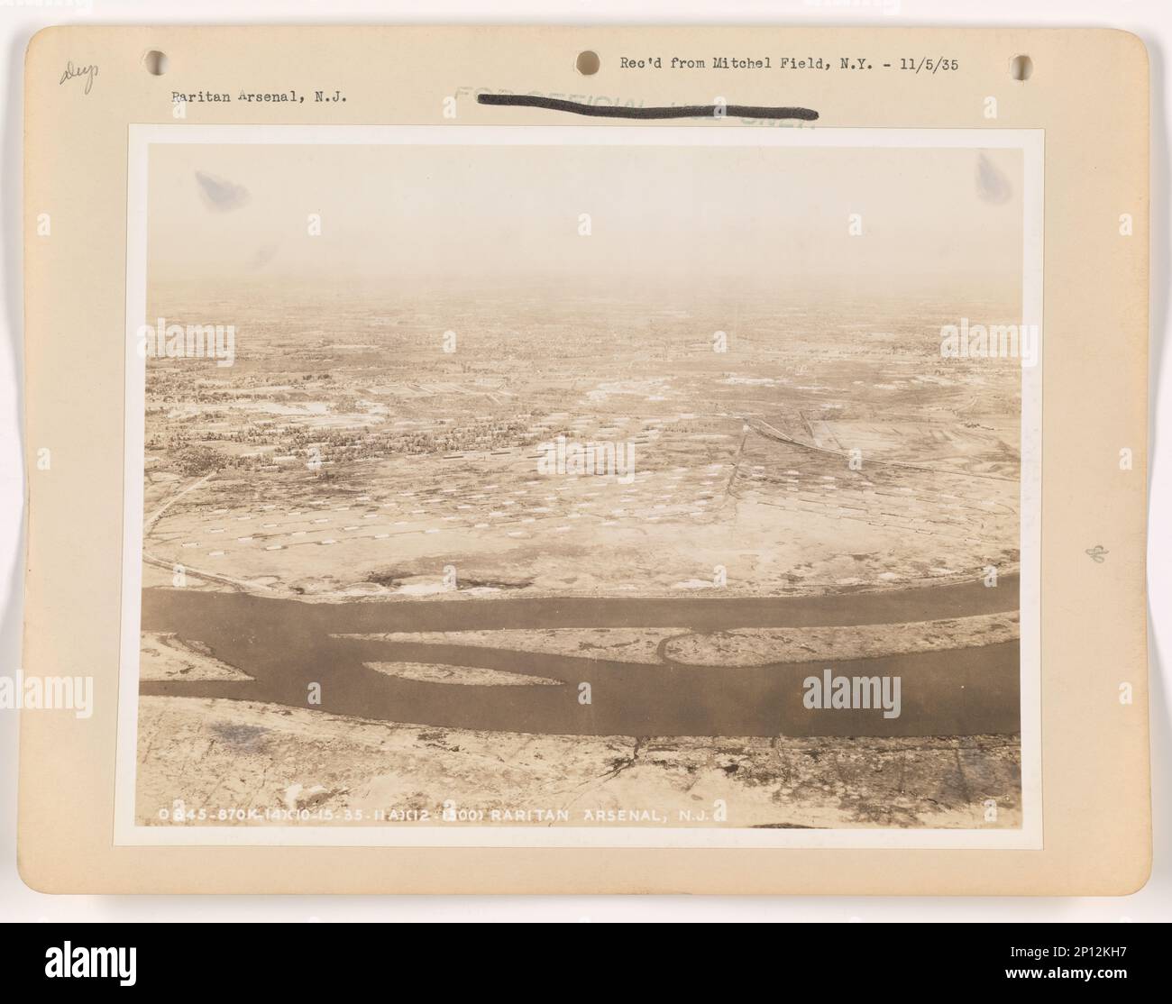 New Jersey - Raritan Arsenal, Aerial Photograph Stock Photo - Alamy