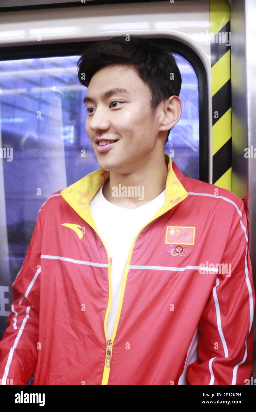 Chinese world swimming champion Ning Zetao is pictured after coming ...