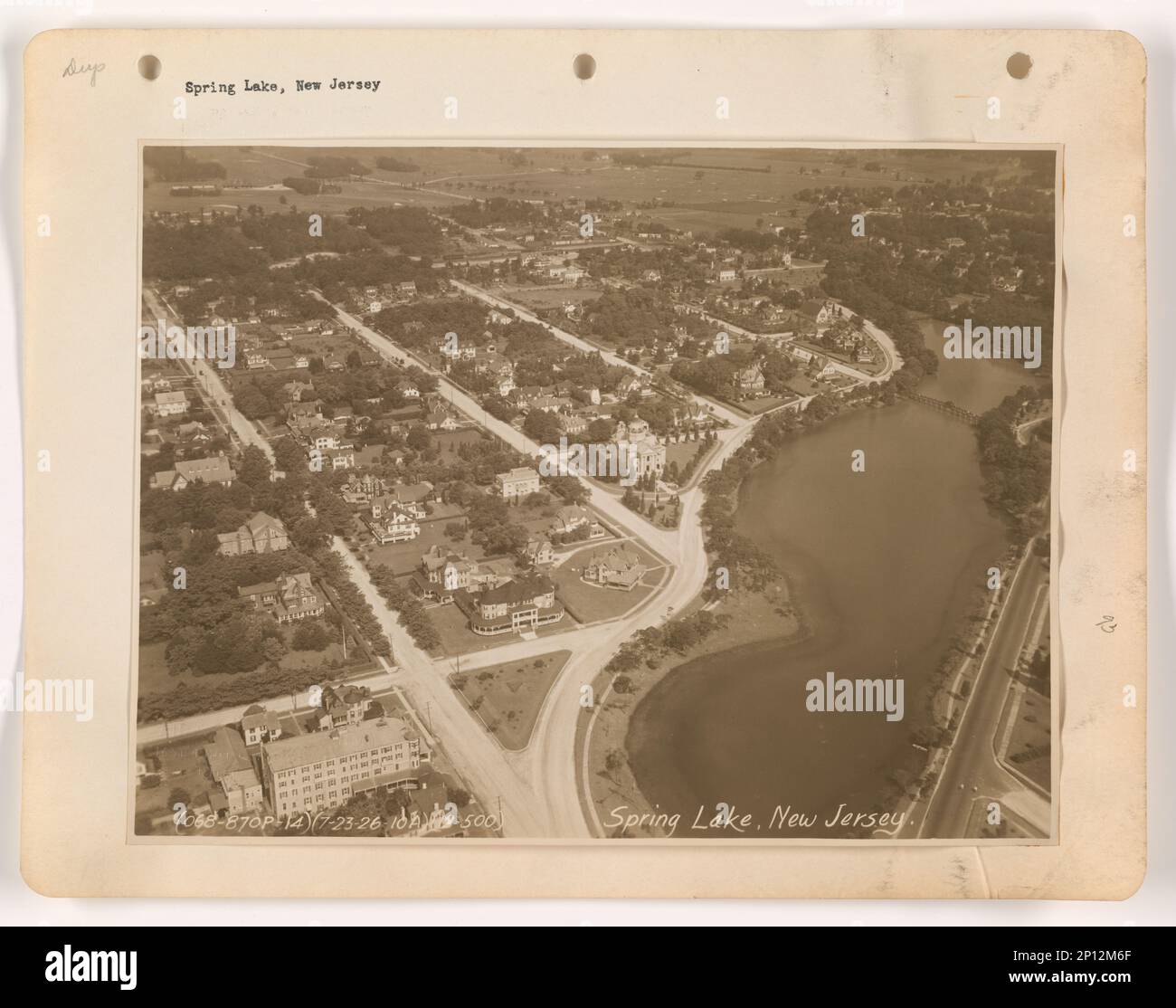 New Jersey - Spring Lake, Aerial Photograph Stock Photo - Alamy