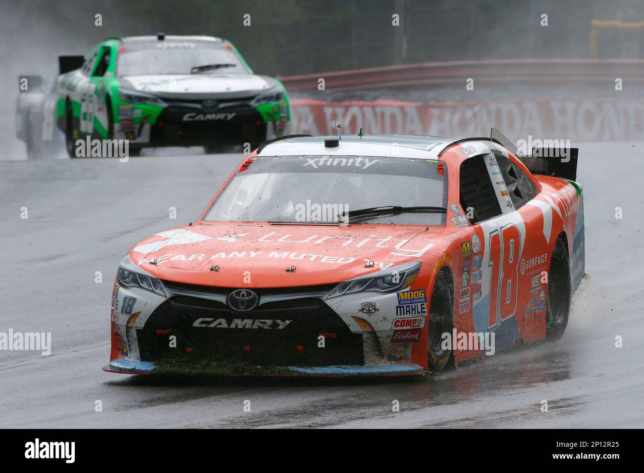 Owen Kelly (18) and Dakoda Armstrong (28) during the NASCAR Xfinity ...