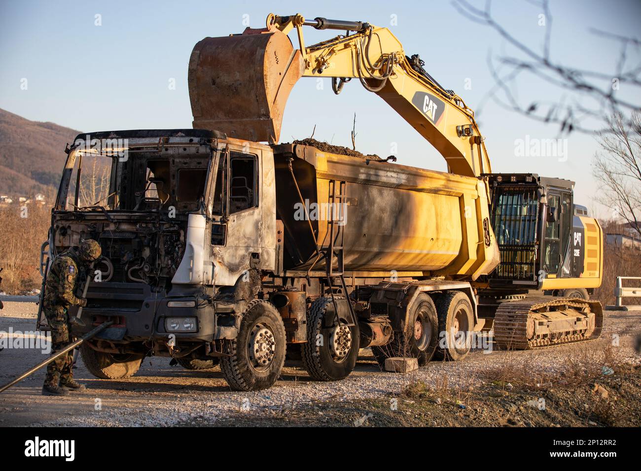 KFOR Regional Command-East (RC-East) clears a bridge in Mitrovica ...
