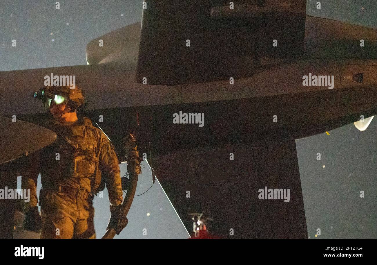 U.S. Air Force Airman 1st Class Emilio Saldana, a forward area ...