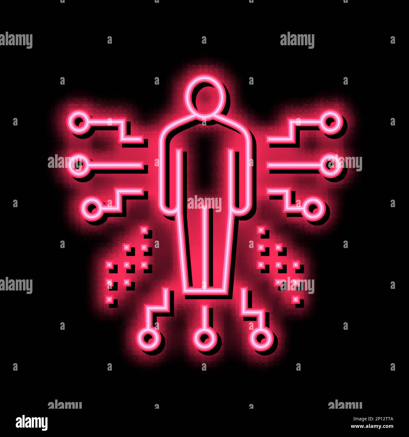 human characteristics neon glow icon illustration Stock Vector Image ...