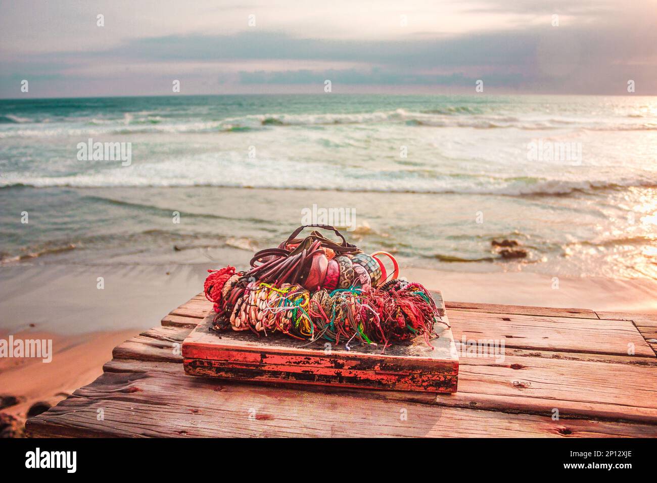 Hand made bracelets, bijou and other souvenirs from Bali with ocean ...