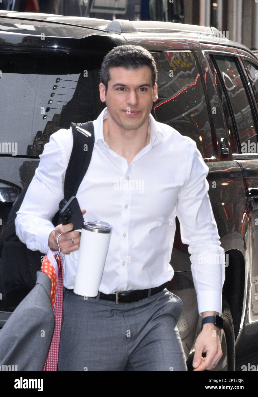 New York, NY, USA. 3rd Mar, 2023. Gio Benitez arrives At Good Morning ...