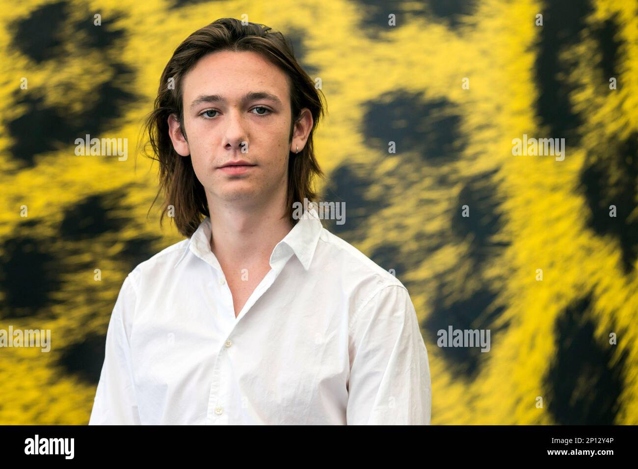 Belgian actor Spencer Bogaert poses during a photocall for the film ...