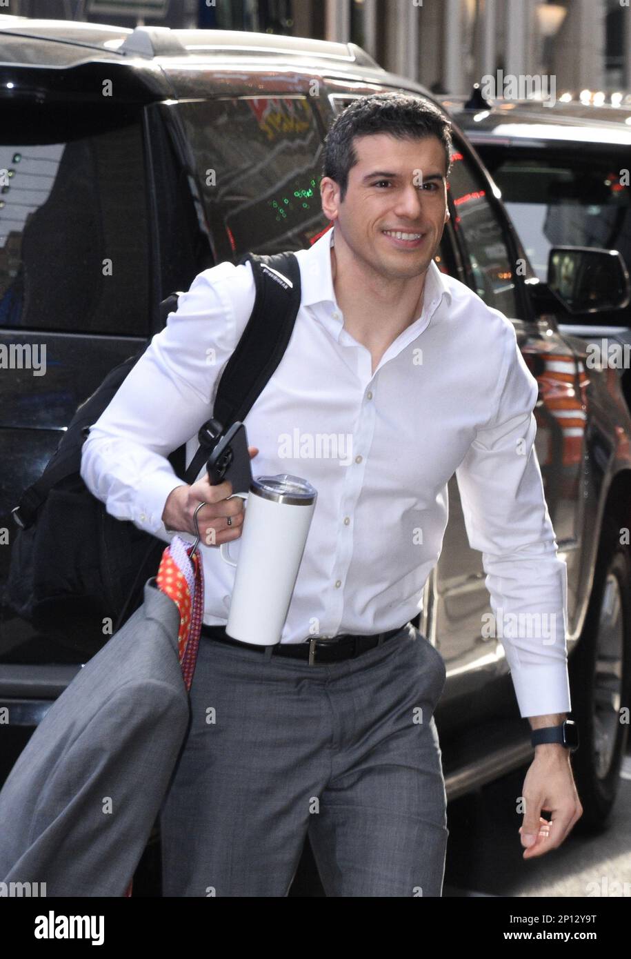 New York, NY, USA. 3rd Mar, 2023. Gio Benitez arrives At Good Morning ...