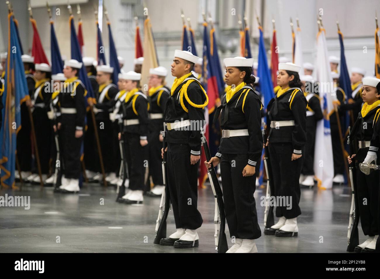 Pass in Review at U.S. Navy Recruit Training Command. More than 40,000 ...