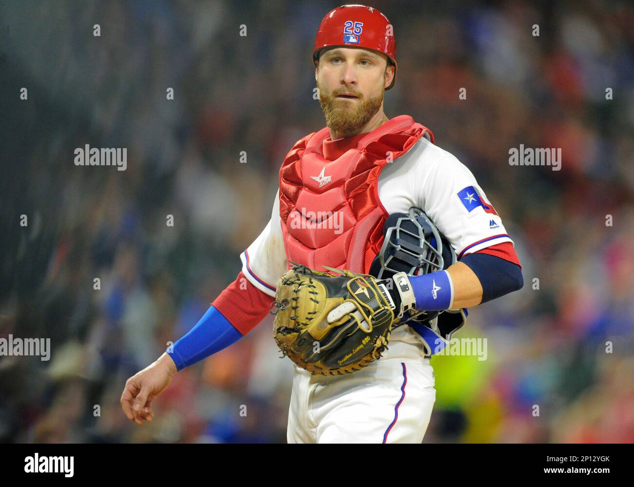Aug 10, 2016: Texas Rangers catcher Jonathan Lucroy #25 during an MLB ...