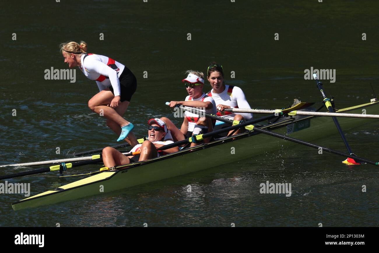 Annekatrin Thiele, Carina Baer, Julia Lier and Lisa Schmidla of Germany ...