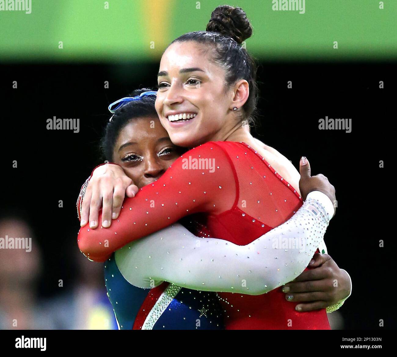 August 11, 2016 - Rio de Janeiro, RJ, Brazil - USA's Simone BILES, left ...