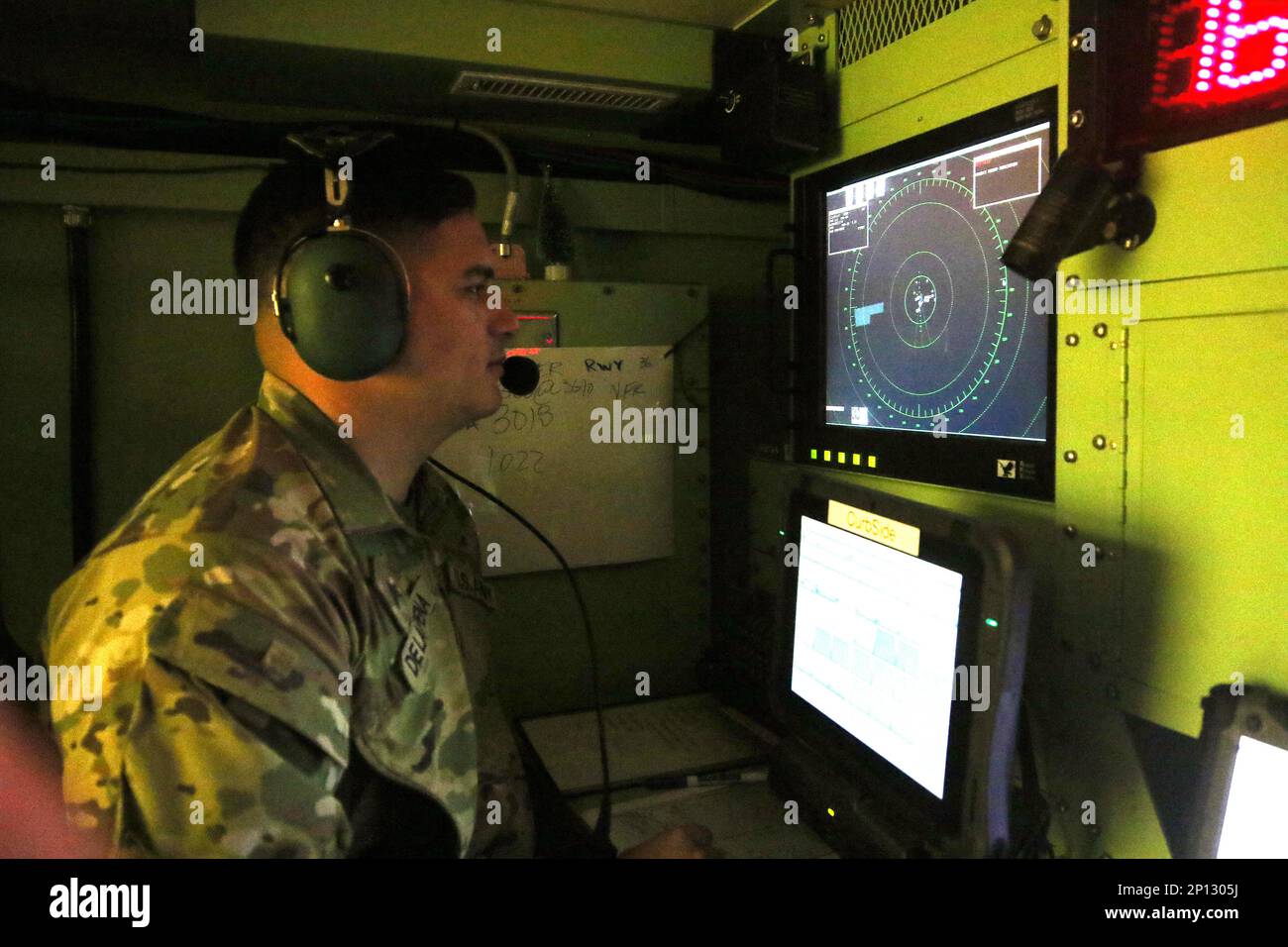 U.S. Army Sgt. Ernesto De La Pena, GCA facility chief for Foxtrot ...