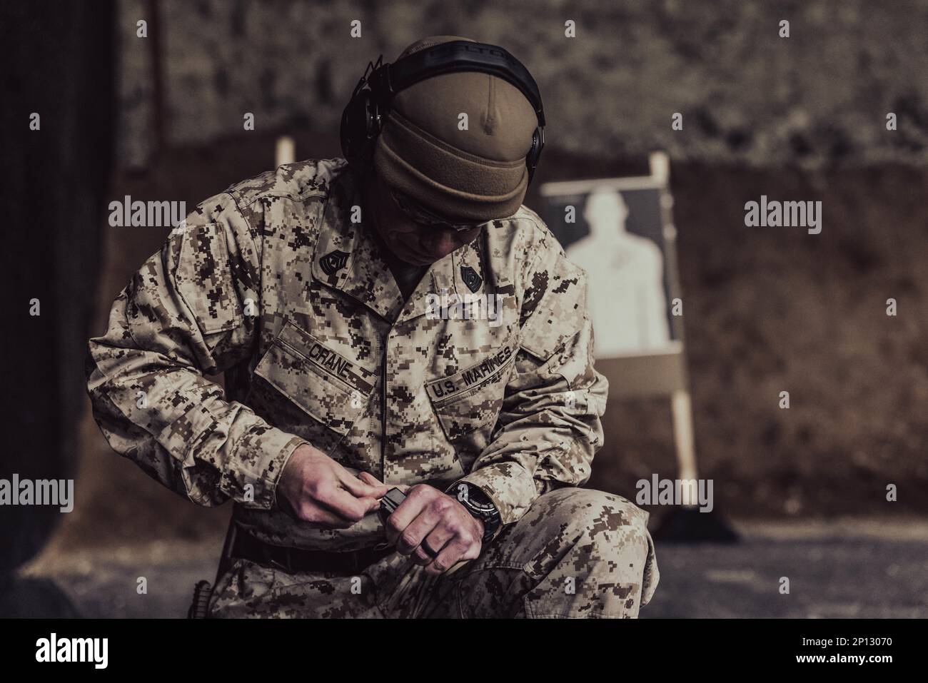U.S. Marine Corps 1st Sgt. Andrew Crane, the Bravo Company first ...