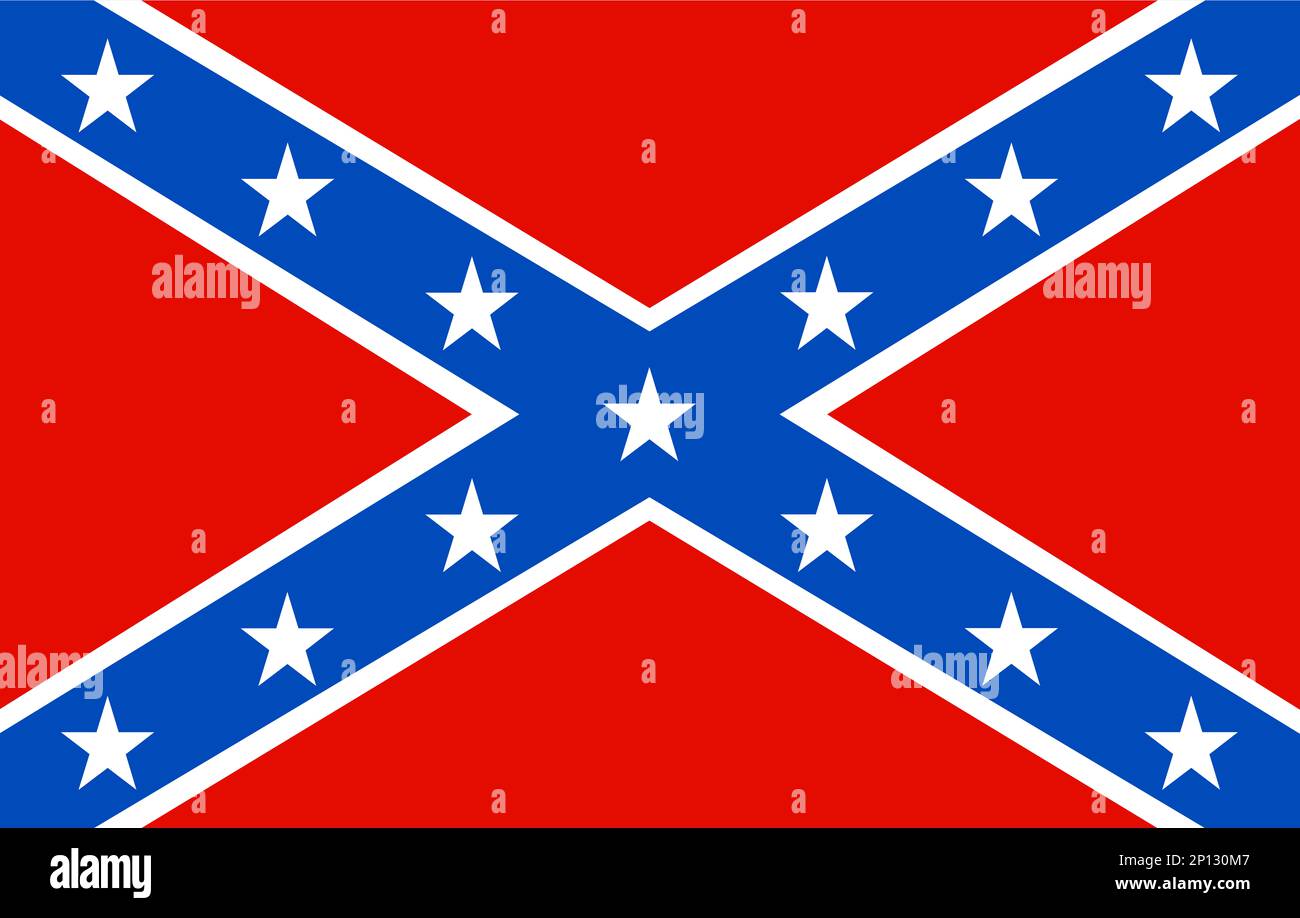 American southern cross confederate battle flag Stock Photo - Alamy