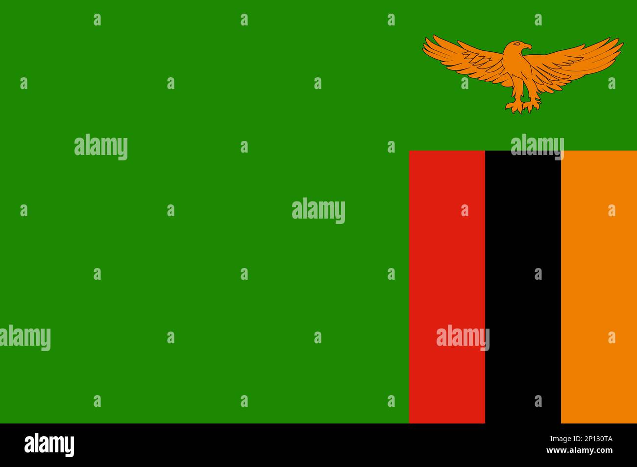 National flag of the Republic of Zambia Stock Photo - Alamy