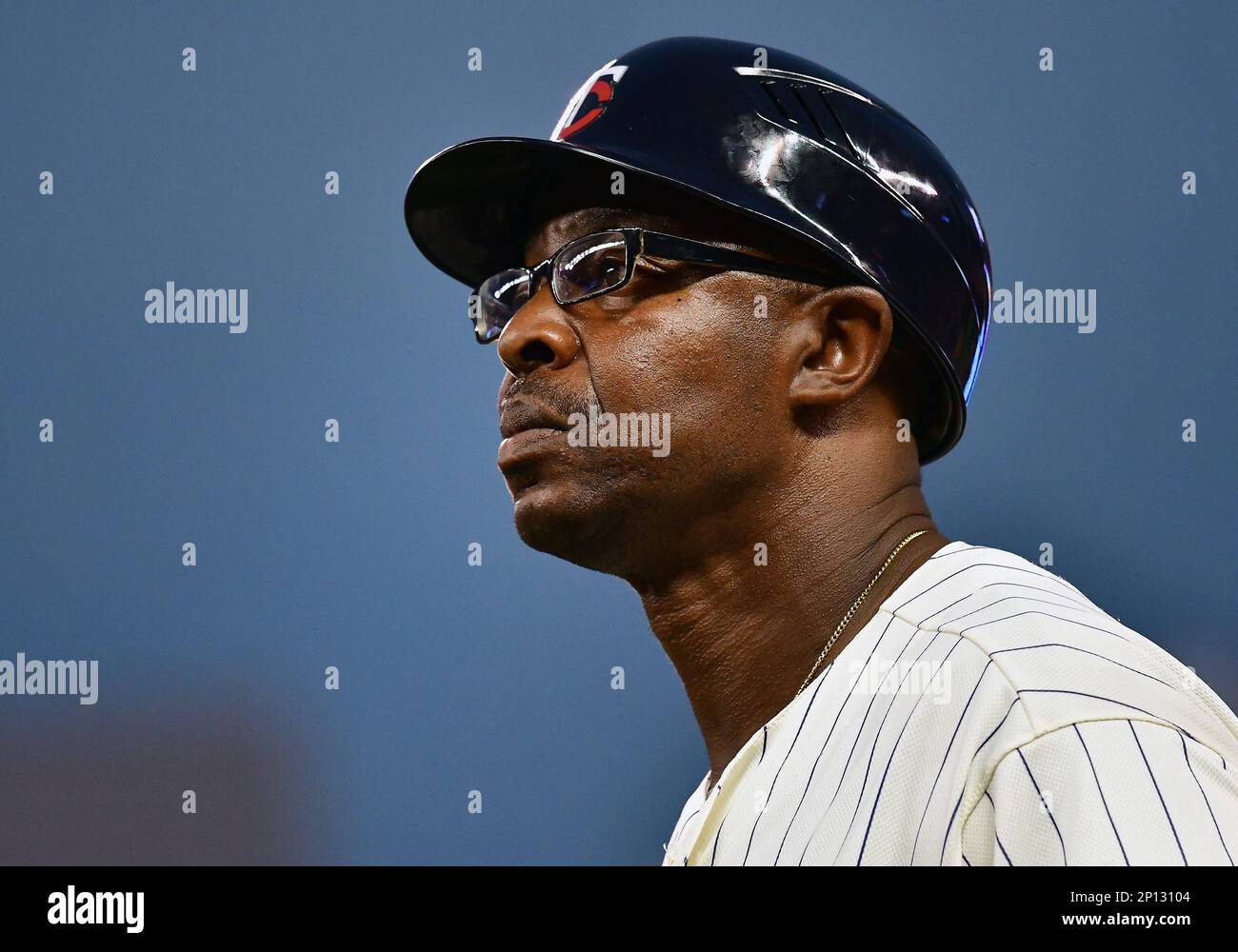 August 10, 2016: Minnesota Twins First Base Coach Butch Davis during a ...