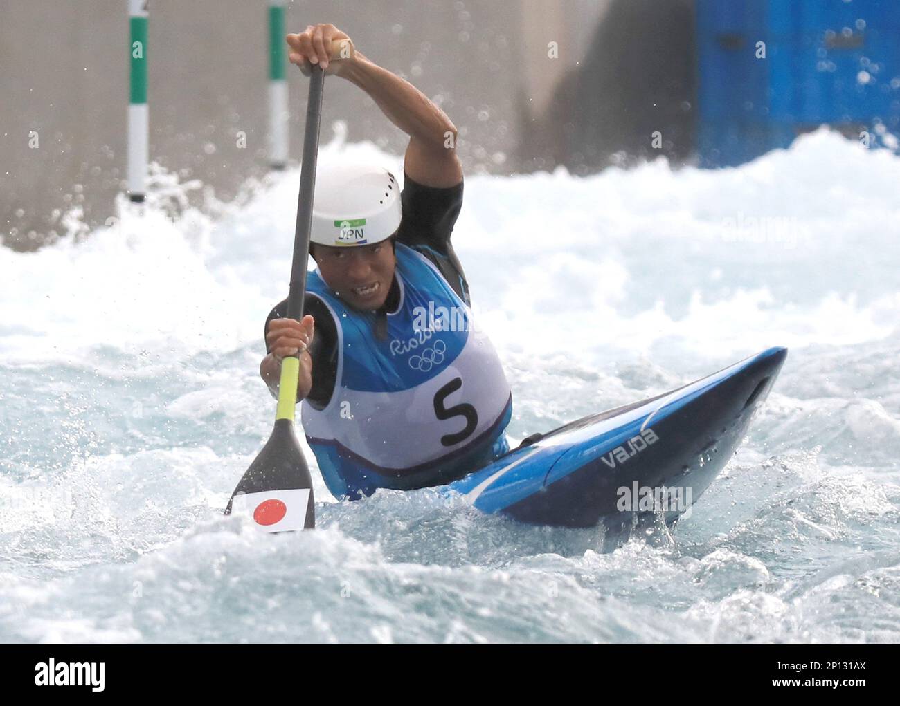 Japanese Takuya Haneda competes in the men’s canoe slalom in Rio de ...