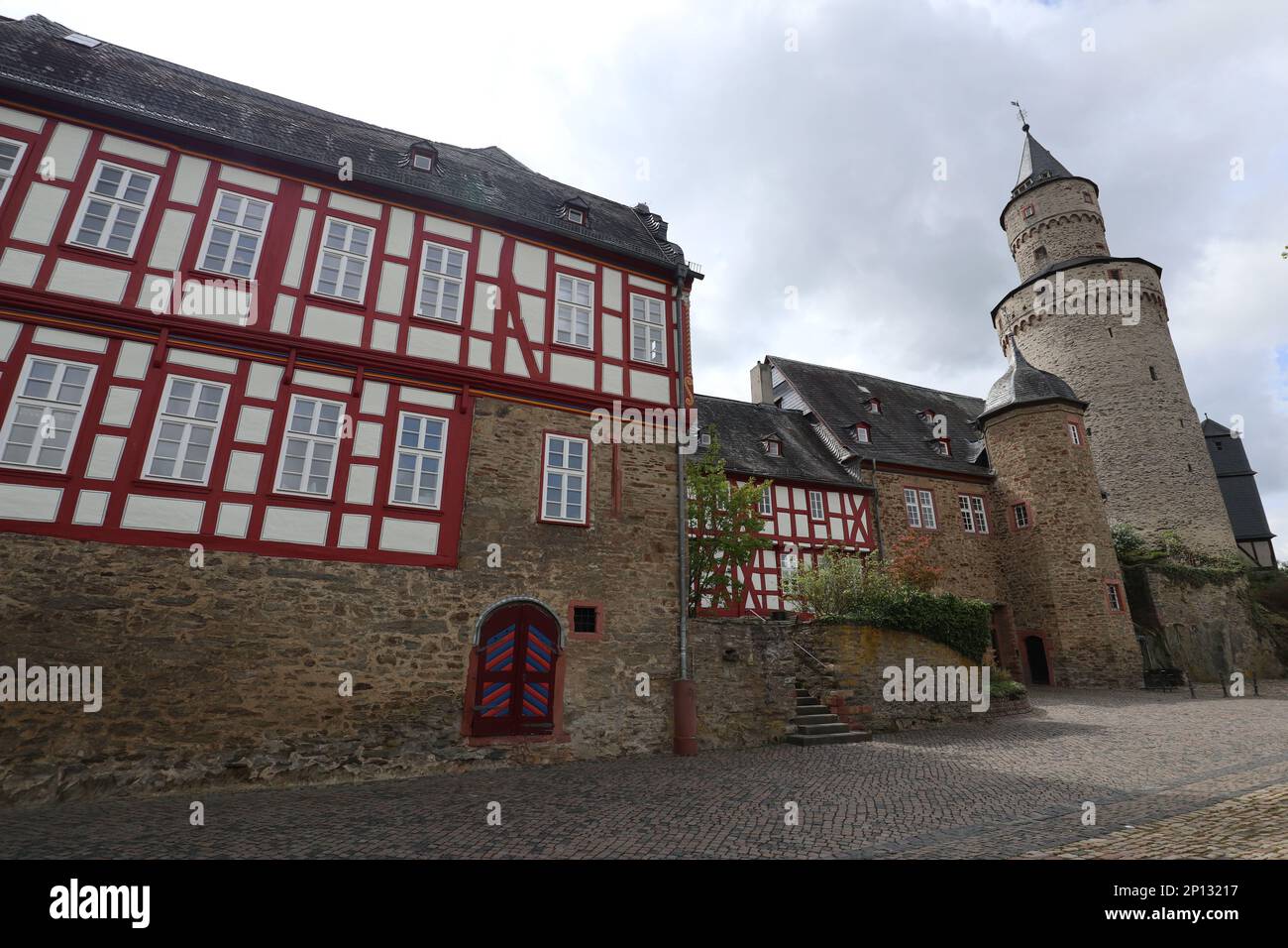 Hexenturm (Witches' Tower) in the old town of Idstein in Germany Stock ...