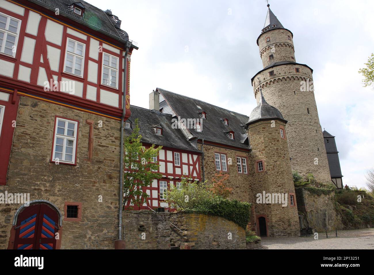 Hexenturm (Witches' Tower) in the old town of Idstein in Germany Stock ...