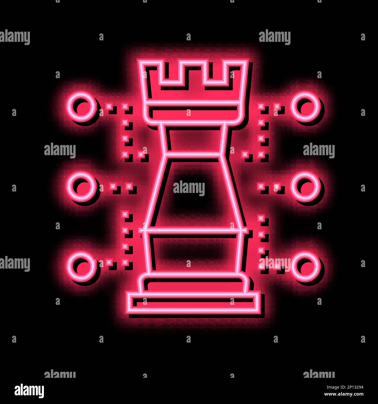 chess tour characteristic neon glow icon illustration Stock Vector ...