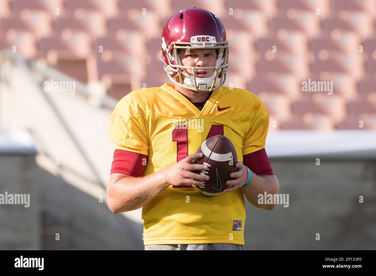 08 AUG 2016: Southern California quarterback Sam Darnold (14) in action ...